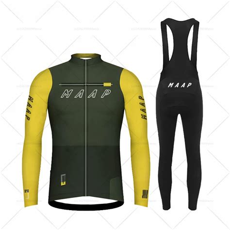 Maap 봄 가을 사이클링 저지 세트 남성 긴 소매 사이클링 의류 Mtb 자전거 셔츠 유니폼 자전거 Maillot 2023