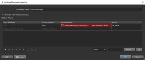 Hi Im Trying To Use The Attribute Manager To Replace All Instances Of