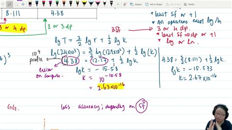 Level 1 Log And Ln For Linearizing Dp And Sf A2 Math Skills For Physics Practical Paper 5