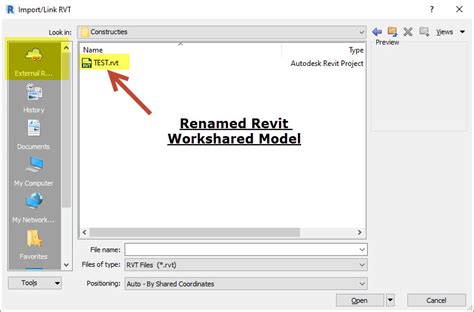 after rename revit workshared model it can not be linked bug