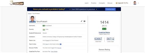 Tarun Prakash Poram On Linkedin Coding Codechef