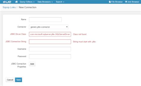 Hadoop Jdbc Driver Class For Ms Sql Server Is Not Found In Hue