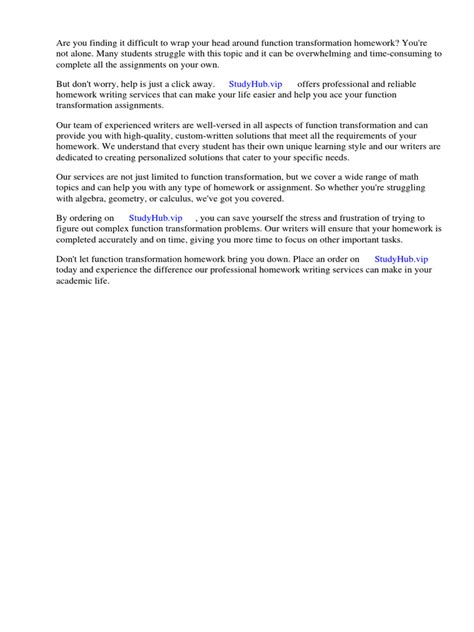 Function Transformation Homework Pdf Worksheet Function Mathematics