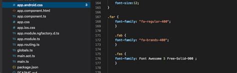Nativescript Fontawesome 5 Free Version Overwrites Regular Font By Solid Font In Ios Stack