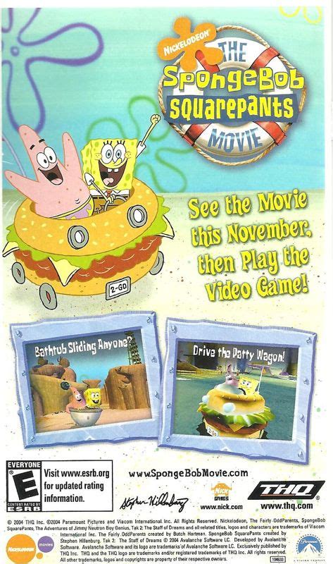 Spongebob Squarepants The Movie 2004 Gamecube Box Cover Art Mobygames