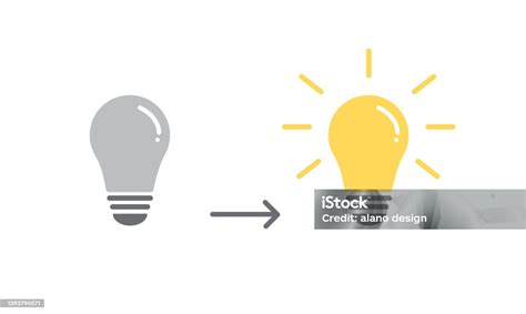 전구와 빛나는 전구 아이디어와 영감 개념 에너지와 사고의 상징 벡터 일러스트 레이 션 전구에 대한 스톡 벡터 아트 및 기타 이미지 전구 0명 개념 Istock