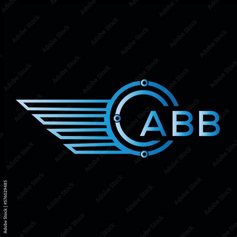 Abb Logo Letter Logo Abb Blue Image On Black Background Abb
