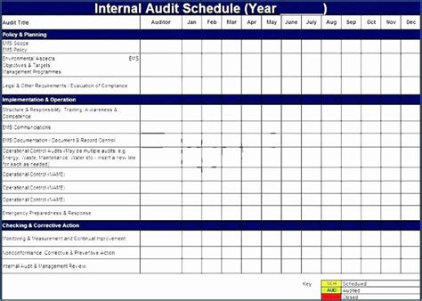 Audit Calendar Template Excel Preschool Calendar Printable