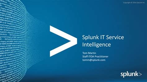 Splunk It Service Intelligence Pdf Cloud Computing Internet