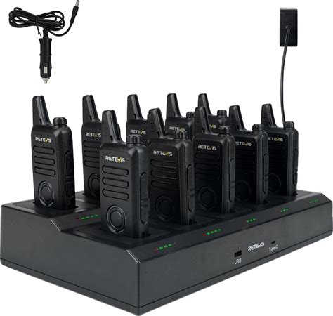 Retevis Rt68 Walkie Talkies With Earpieces 6 Pack With Walkie Talkies Earpiece 10