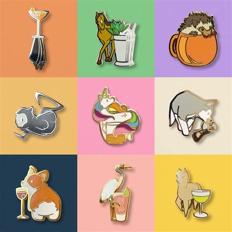 Cocktail Critters Enamel Pins Shopee Philippines