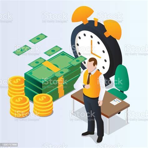 시간은 돈 3d 등각 벡터입니다 경제에 대한 스톡 벡터 아트 및 기타 이미지 경제 계시기 과로 Istock