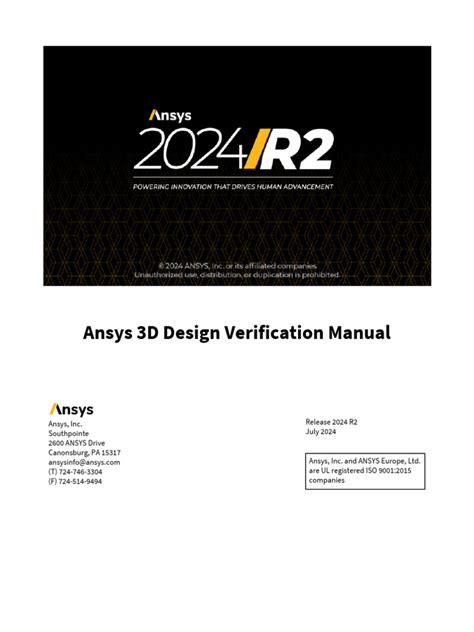Ansys3ddesignverificationmanual Pdf