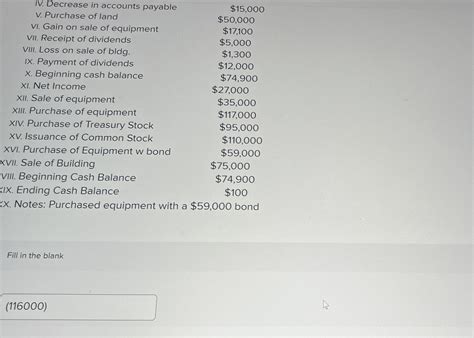 Solved Using The Following Data Determine Cash Provided