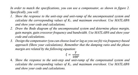 Problem The Hydraulic Servo System In Figure Is Chegg