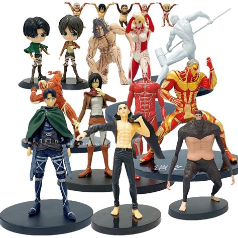 New Attack On Titan Action Figure Levi Ackerman Eren Yeager Mikasa