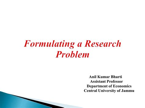 Formulation Research Process Powerpoint Slides Ppt