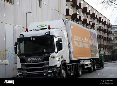 Copenhagen Denmark 03 April 2024 Arla Dairy Food Proucts Delivery