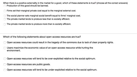 Solved When There Is A Positive Externality In The Market