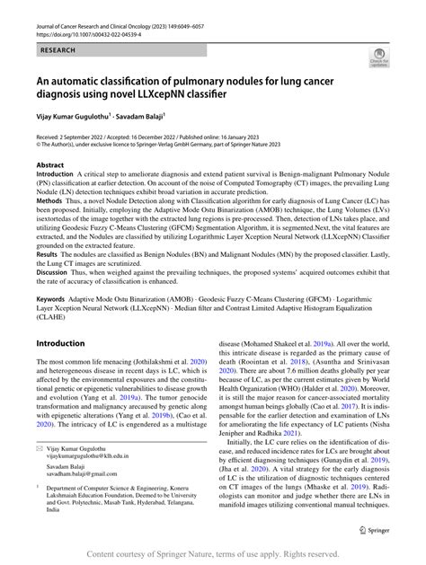 An Automatic Classification Of Pulmonary Nodules For Lung Cancer Diagnosis Using Novel Llxcepnn