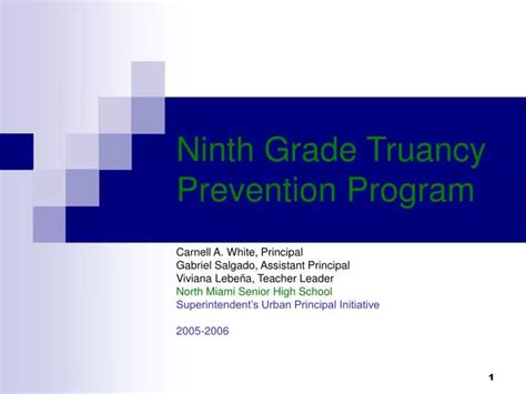 Ppt Ninth Grade Truancy Prevention Program Powerpoint Presentation