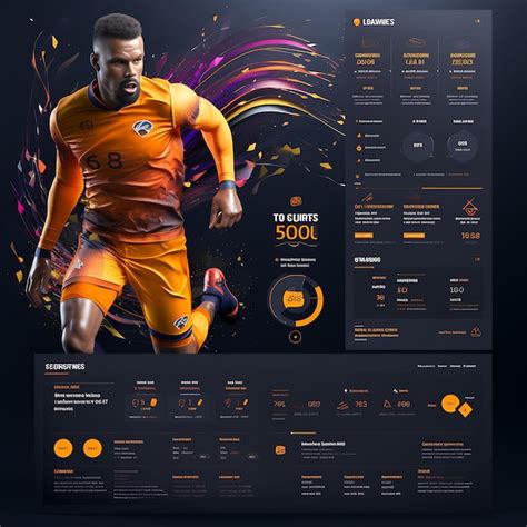 Premium Photo Web Dashboard Sports Team Performance Player Statistics