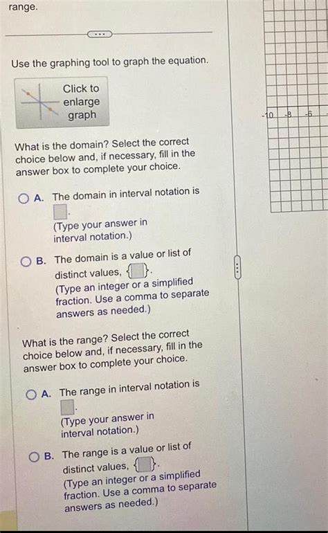 [answered] Range Use The Graphing Tool To Graph The Equation Click To Kunduz