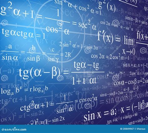 mathematics background stock vector illustration of science 20849947