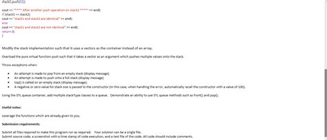 Week 8 Assignment Use The Stackadt Class And