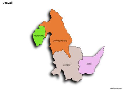 Create Custom Ucayali Map Chart With Online Free Map Maker