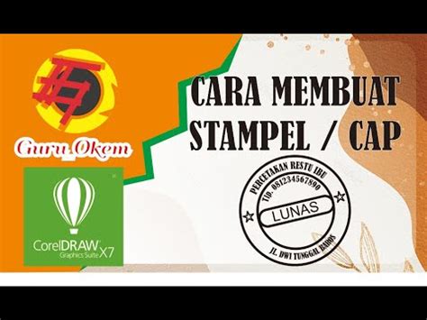CARA MEMBUAT STAMPEL CORELDRAW X7 YouTube