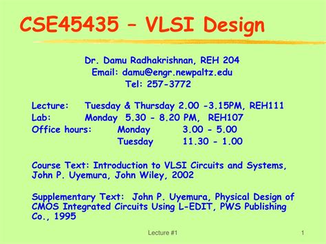 Ppt Cse45435 Vlsi Design Powerpoint Presentation Free Download