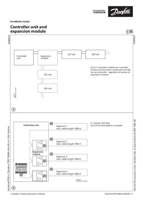Danfoss Gas Detectors Installation Guide Controller Unit And Expansion Module