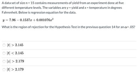 A Data Set Of Size N Contains Measurements Of Chegg