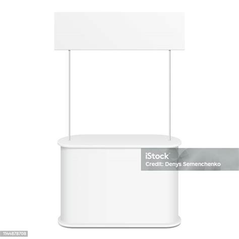 지붕 캐노피와 화이트 Pos Poi 빈 빈 소매 스탠드 실속 바 디스플레이 흰색 배경에 고립 디자인에 대 한 준비 템플릿 모의 제품 포장 벡터 Eps10 3차원 형태에 대한