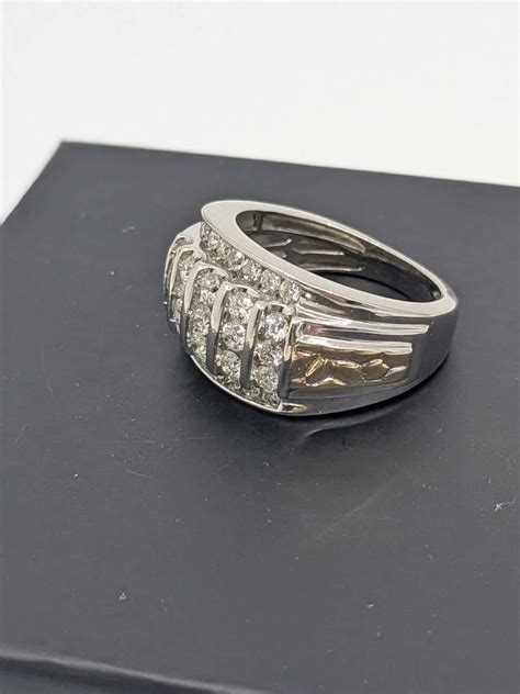 Mens 10ct White Gold Diamond Ring Bl328464 Pennywise