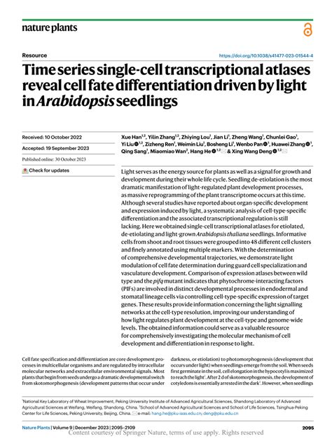 Pdf Time Series Single Cell Transcriptional Atlases Reveal Cell Fate Differentiation Driven By