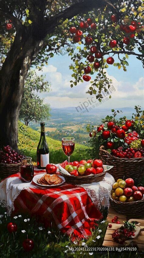 Ai创作图丰收的果园 户外野餐场景 丰收果实场景 果园丰收采摘水果 果园苹果壁画 果园丰收插画 苹果丰收苹果采摘 野餐美景 果园硕果累累 高清唯美水果园艺 郊外合成图 果园插画田园风光 手绘