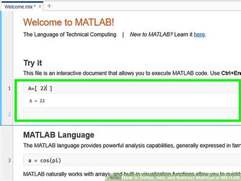 How To Define Add And Subtract Matrices In Matlab 12 Steps