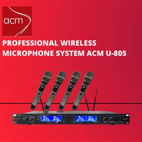 Professional Wireless Microphone System Acm U 805 Lazada