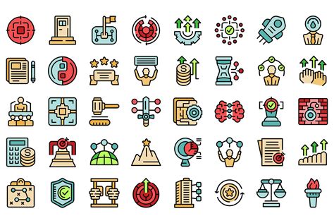 Courage Icons Set Vector Flat Graphic By Ylivdesign · Creative Fabrica