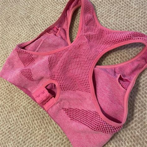 Hot Pink Perforated Sports Gym Workout Exercise Depop