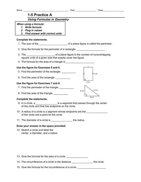 1 5 Worksheet