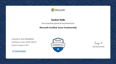 Sanket Hole On Linkedin Az900 Microsoftazure Certificationachieved Cloudjourney