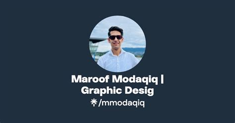 Maroof Modaqiq Graphic Desig Instagram Tiktok Linktree
