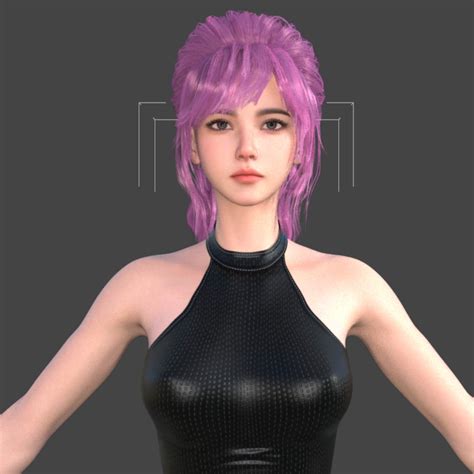 Yuna Realistic Young Asian Woman 3d Model By Prometheus 3d