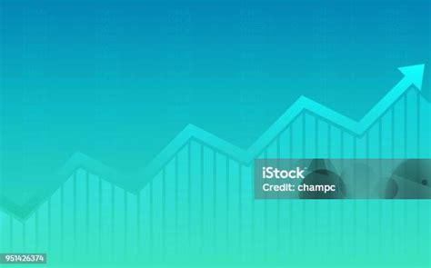 상승 경향 라인 그래프와 파란색 배경에 주식 시장에서 화살표 추상 금융 차트 경제에 대한 스톡 벡터 아트 및 기타 이미지