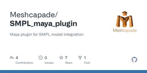 github meshcapade smpl maya plugin maya plugin for smpl model
