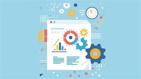 Sleek Gear Icon On Document Background For Big Data Analysis Premium Ai Generated Vector