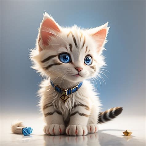 Premium Ai Image A Kitten In The Style Of Disney Animation White Premium Ai Image A Kitten In The Style Of Disney Animation White